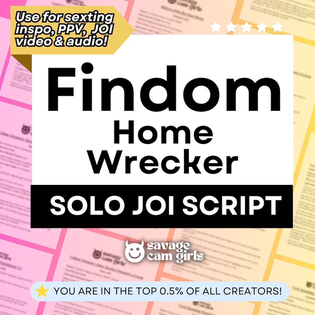 Findom Script Home Wrecker JOI Script for Solo Creators | Femdom Script ...