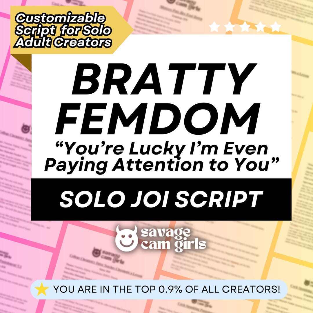 Femdom Humiliation Script for Solo Creators | Dominatrix Script | Onlyfans & Fansly PPV for ...
