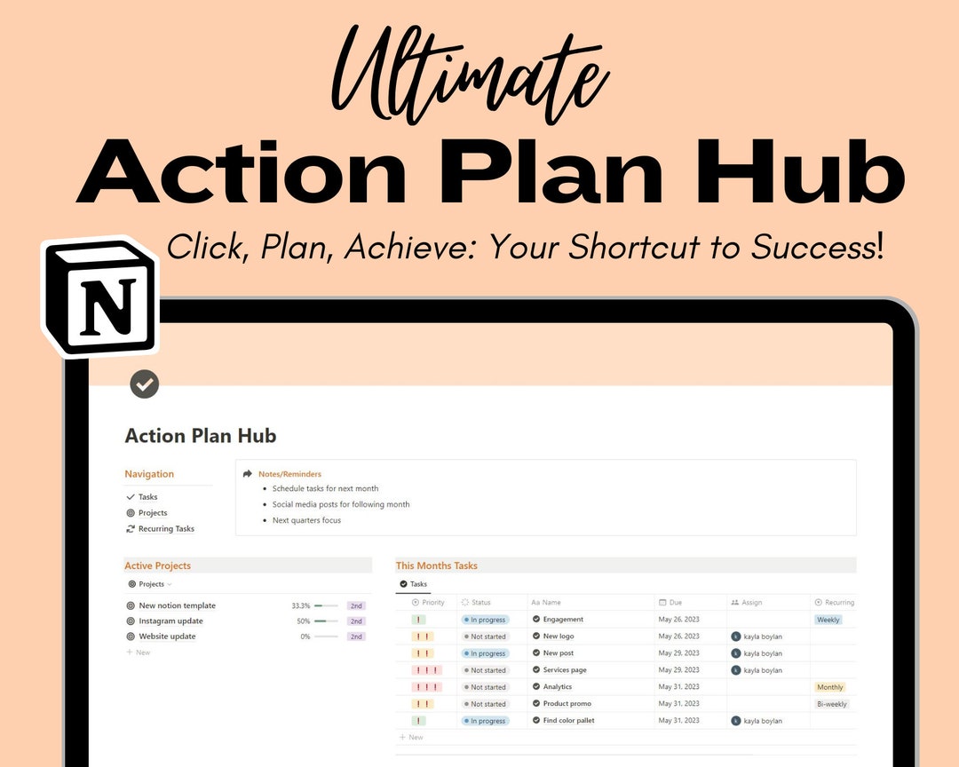 Action Plan Hub - Etsy