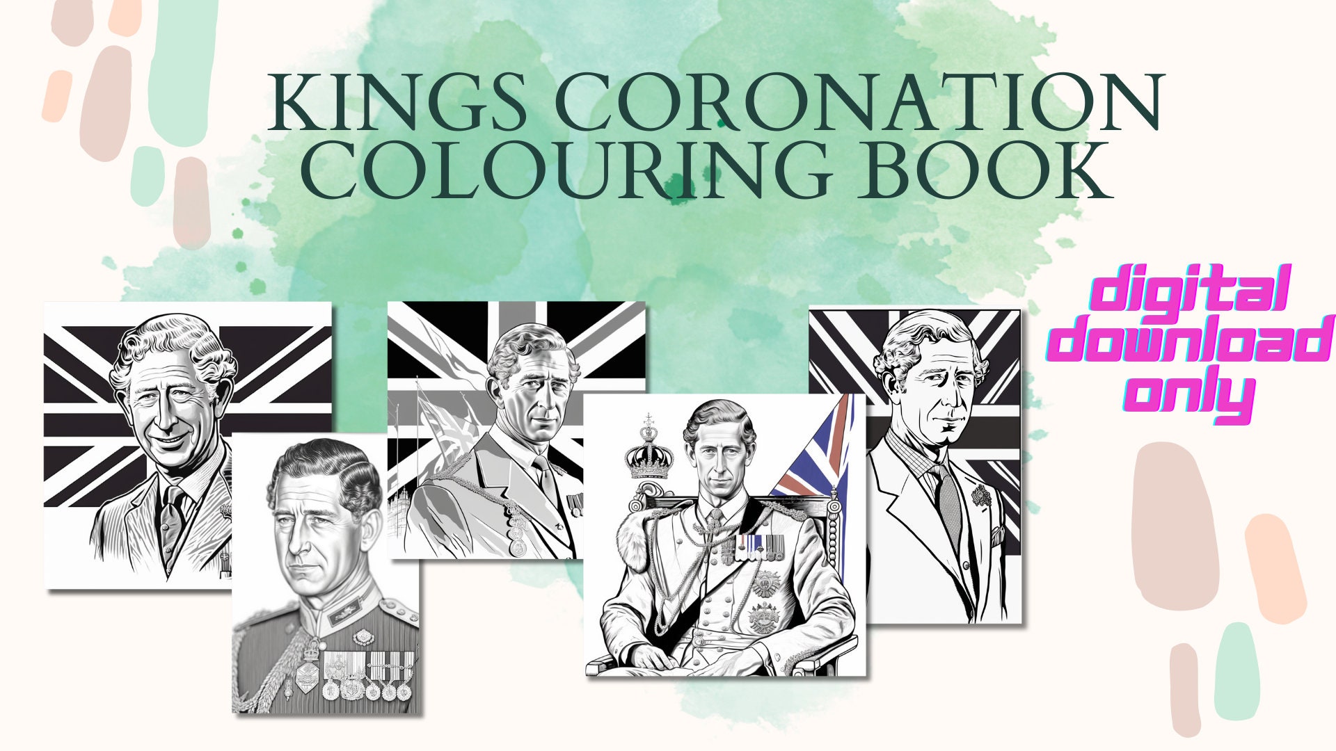 King Charles III Coronation Colouring Book – Royal Family Coloring ...