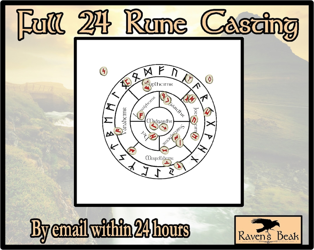 Full 24 Rune Casting, Elder Futhark, Rune Cast, Runes, Rune Reading ...