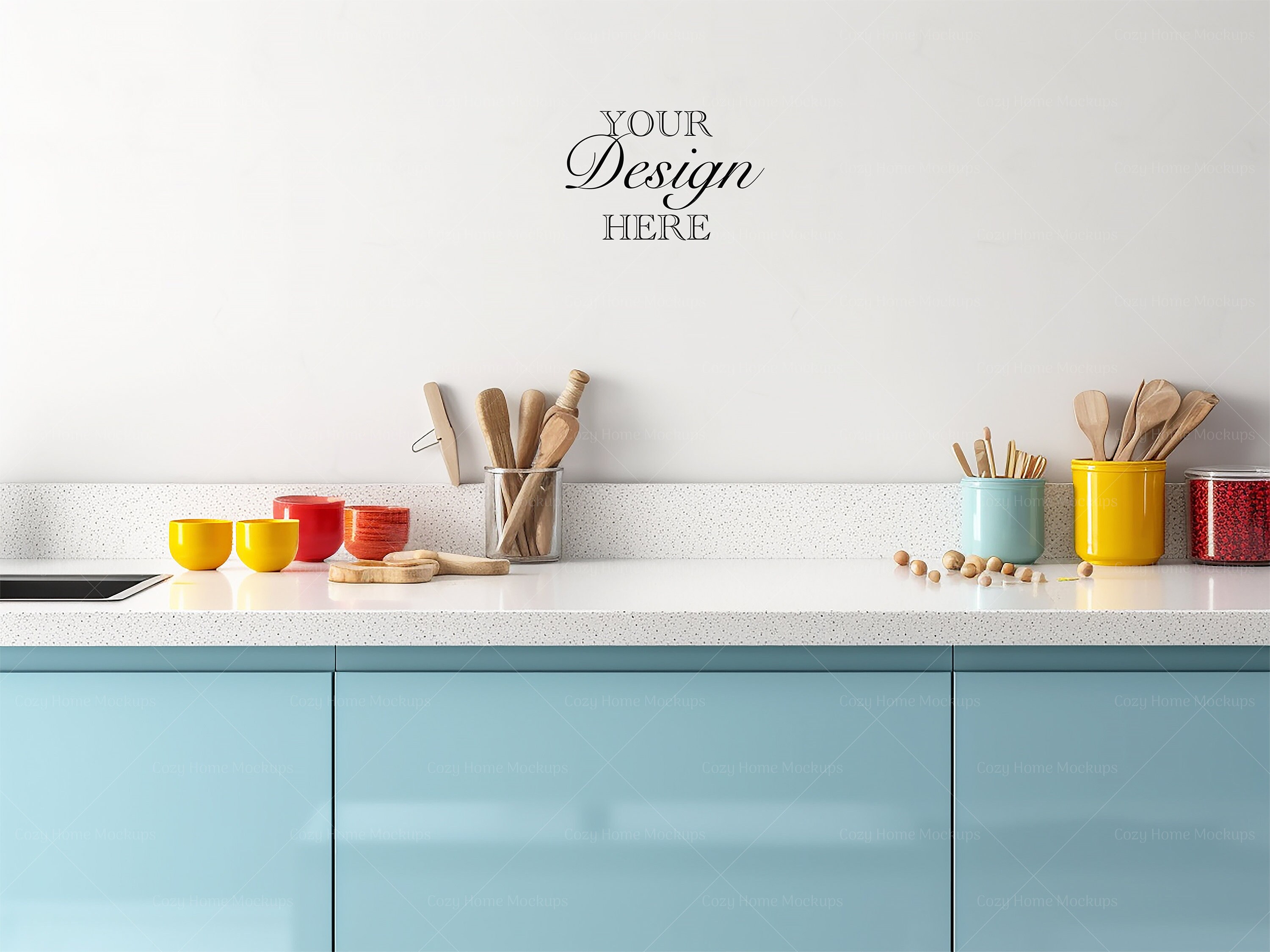 Kitchen Blank Wall, Empty Wall Mockup, Minimalist Mockup, Kitchen ...