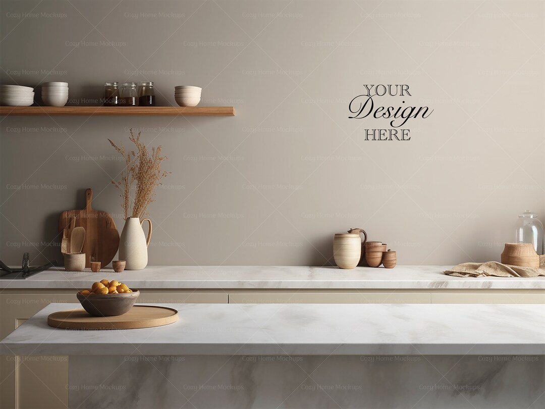 Kitchen Blank Wall, Empty Wall Mockup, Minimalist Mockup, Kitchen ...