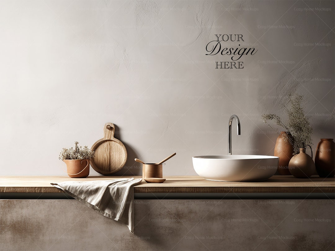 Kitchen Blank Wall, Empty Wall Mockup, Minimalist Mockup, Kitchen ...