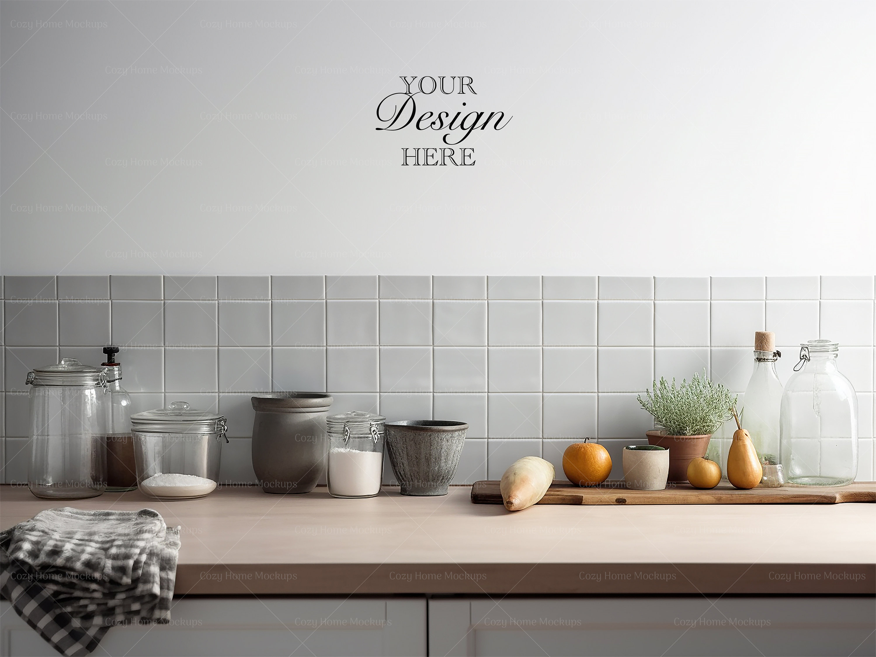 Kitchen Blank Wall, Empty Wall Mockup, Minimalist Mockup, Kitchen ...