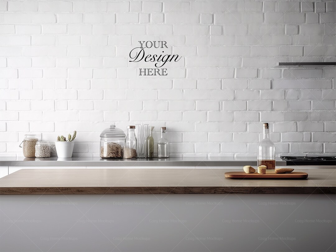 Kitchen Blank Wall, Empty Wall Mockup, Minimalist Mockup, Kitchen ...