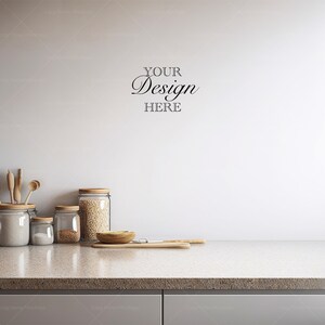Kitchen Blank Wall, Empty Wall Mockup, Minimalist Mockup, Kitchen ...
