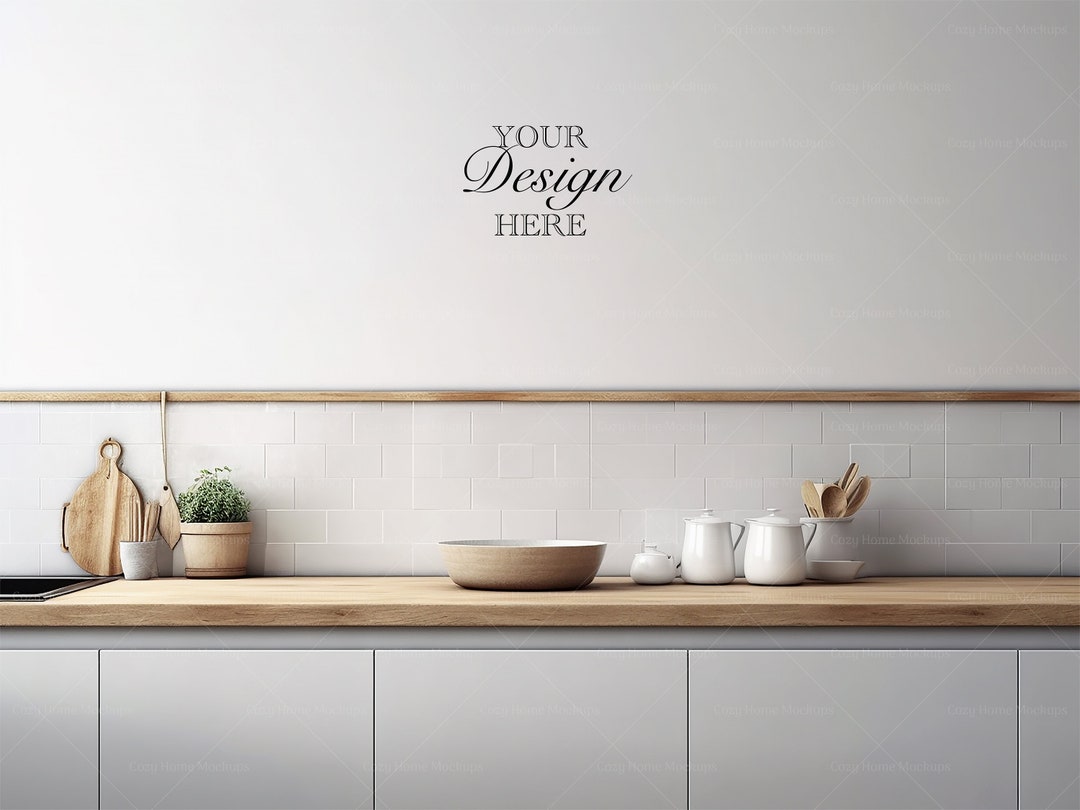 Kitchen Blank Wall, Empty Wall Mockup, Minimalist Mockup, Kitchen ...