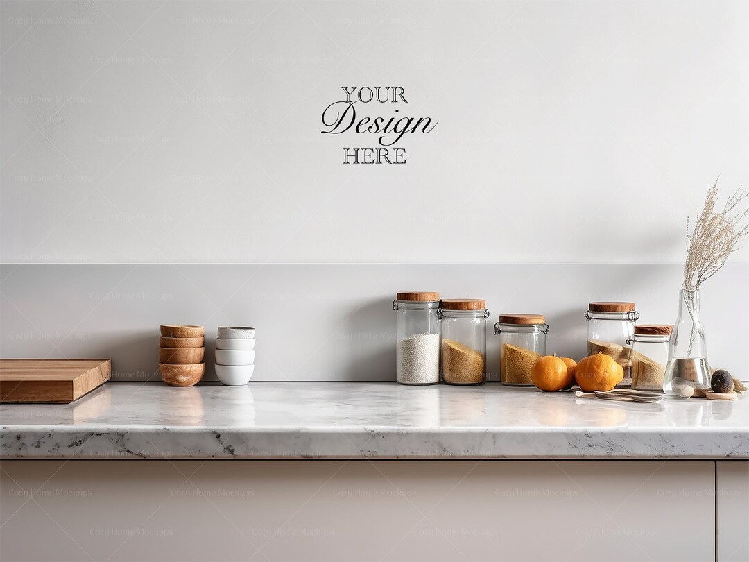 Kitchen Blank Wall, Empty Wall Mockup, Minimalist Mockup, Kitchen ...