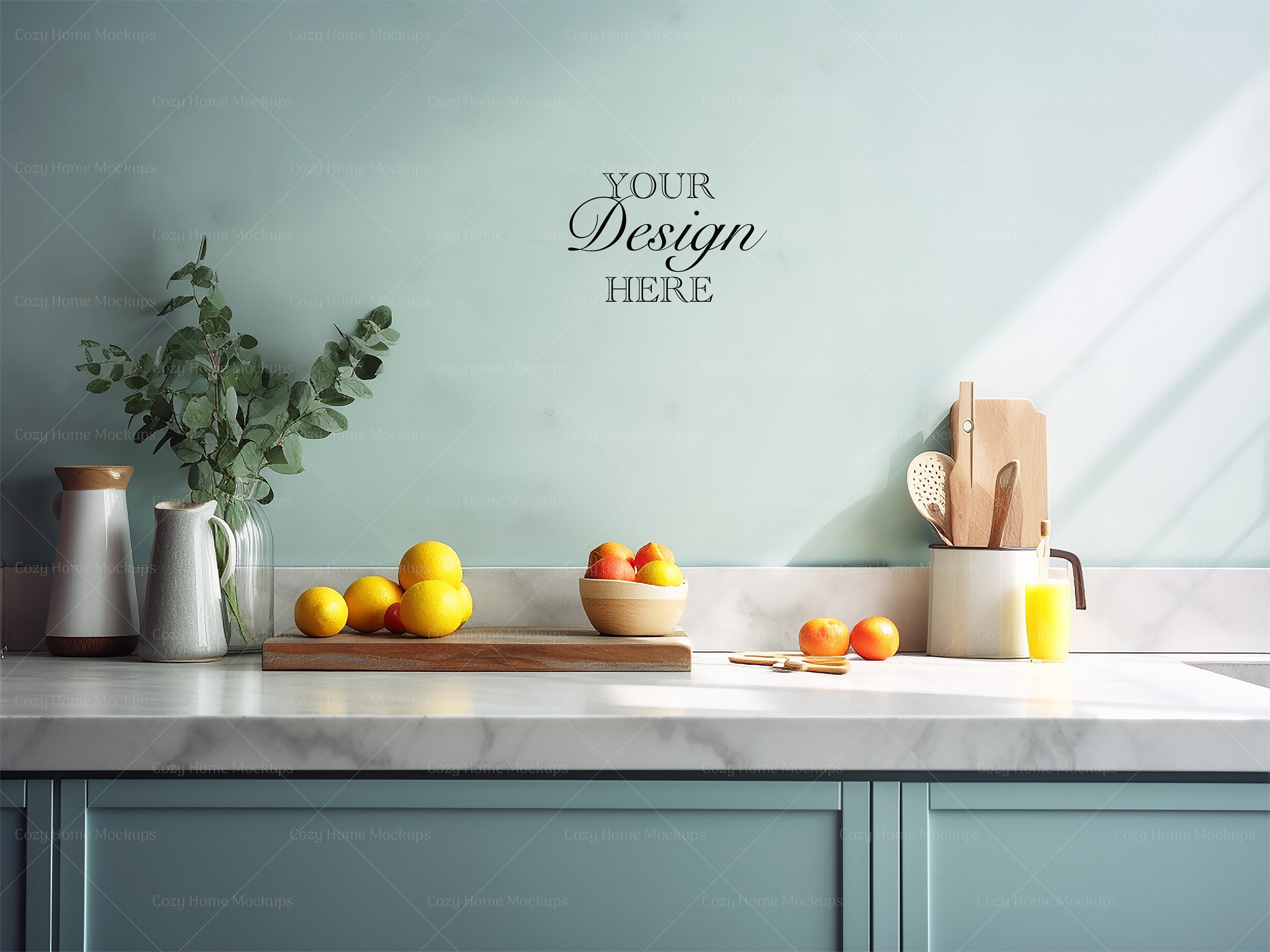 Kitchen Blank Wall, Empty Wall Mockup, Minimalist Mockup, Kitchen ...