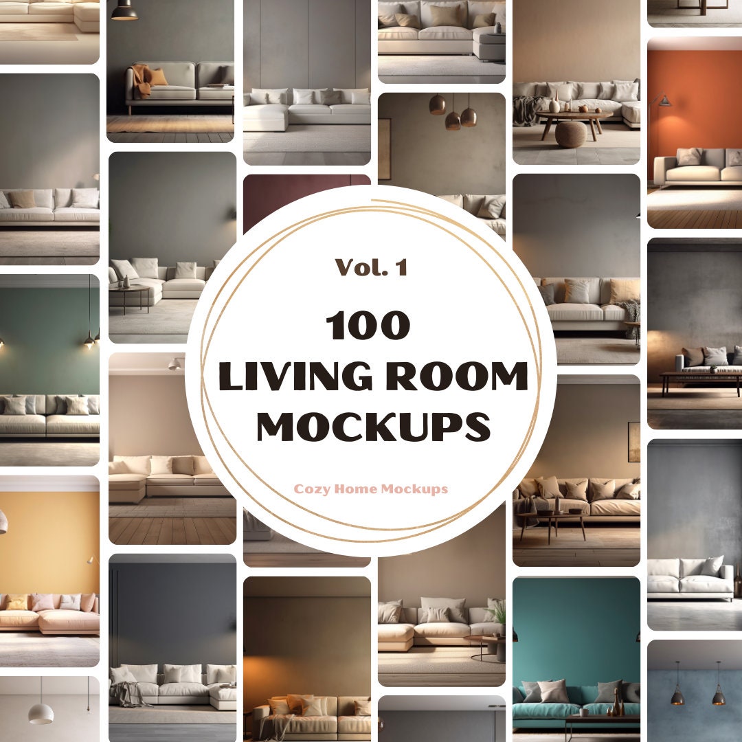 100 Living Room Blank Wall Mockup Bundle, Blank Wall, Empty Wall Mockup, Minimalist Mockup ...