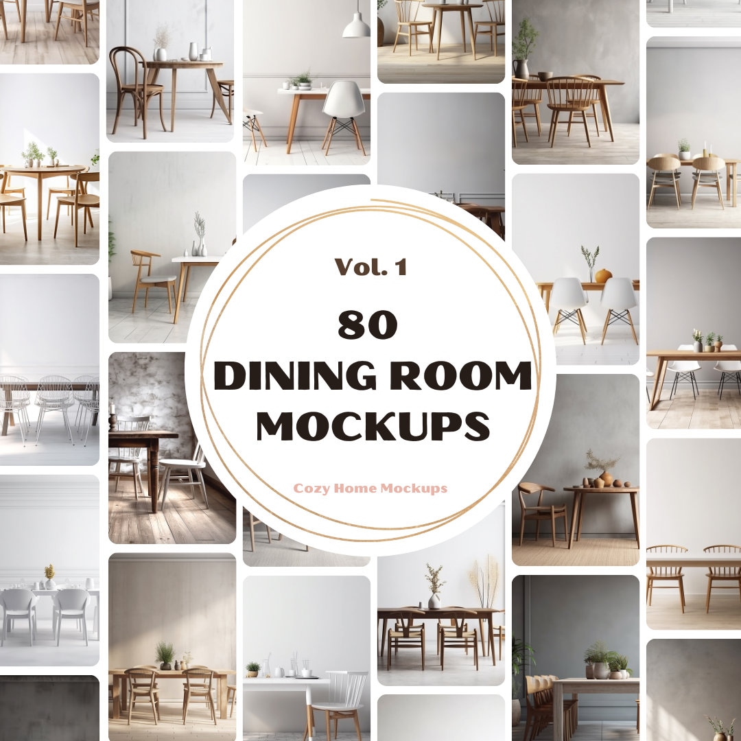 80 Dining Room Blank Wall Mockup Bundle, Blank Wall Mockup, Blank Wall ...