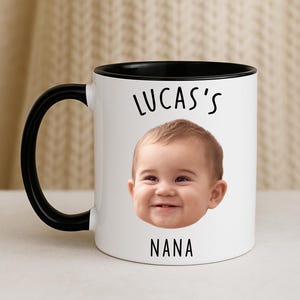 Custom Baby Face Mug, Personalised Baby Photo Gift Mug, Newborn Photo ...