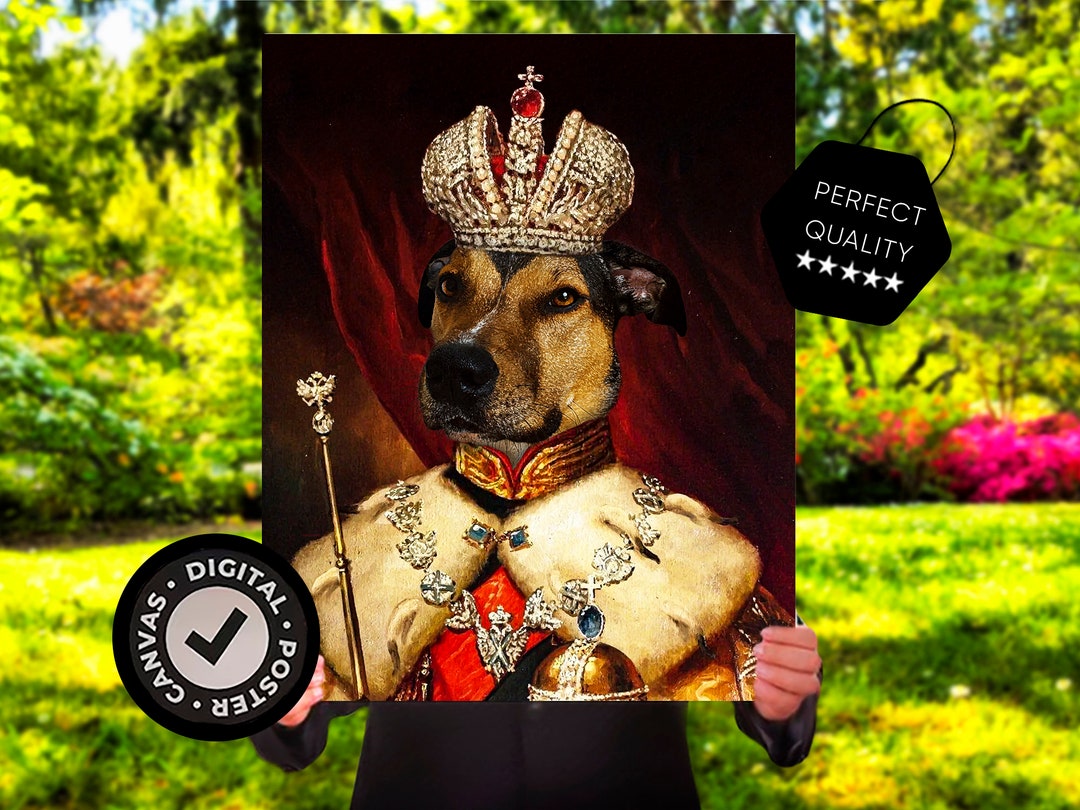 The Prince, Regal, Custom Dog Portrait, Pet Painting, Pet Portrait ...