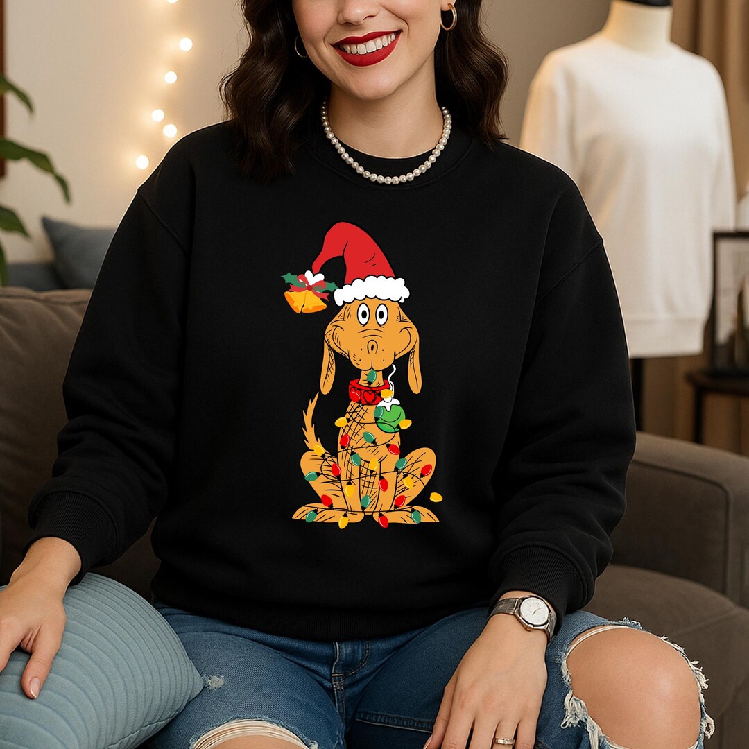 Christmas Dog Max Whoville Tree Sweatshirt, Whimsical Christmas Tree ...