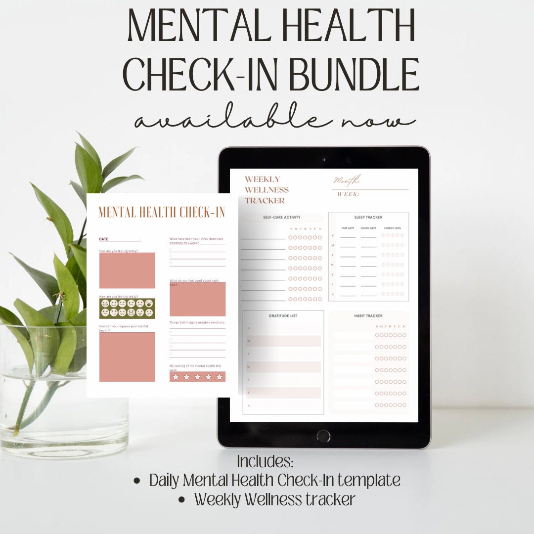 Mental Health Check-in Bundle - Etsy