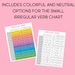 Irregular Verbs Interactive Chart for Classical Conversations Cycle 3 ...