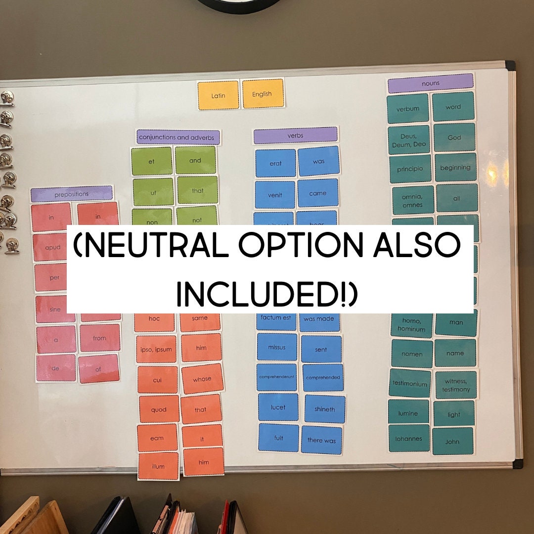 Latin Word Match Interactive Charts for Classical Conversations Cycle 3 ...