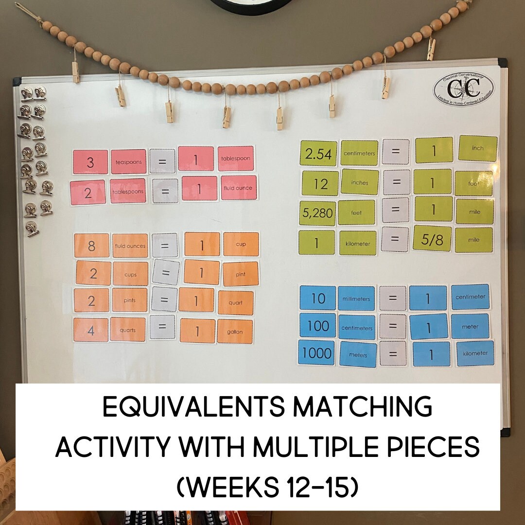 CC Math Weeks 12-24 (all Cycles) Interactive Matching Activity ...