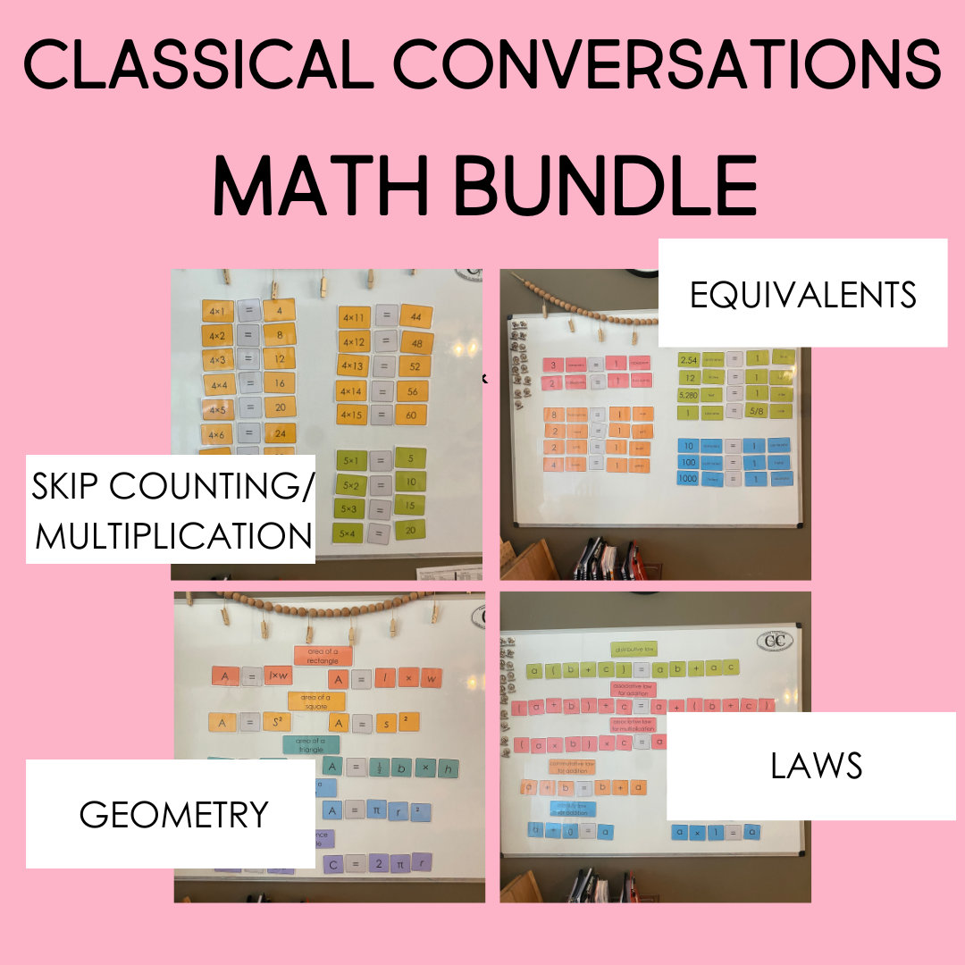 CC Math *BUNDLE* | Matching Activities for Classical Conversations (all ...