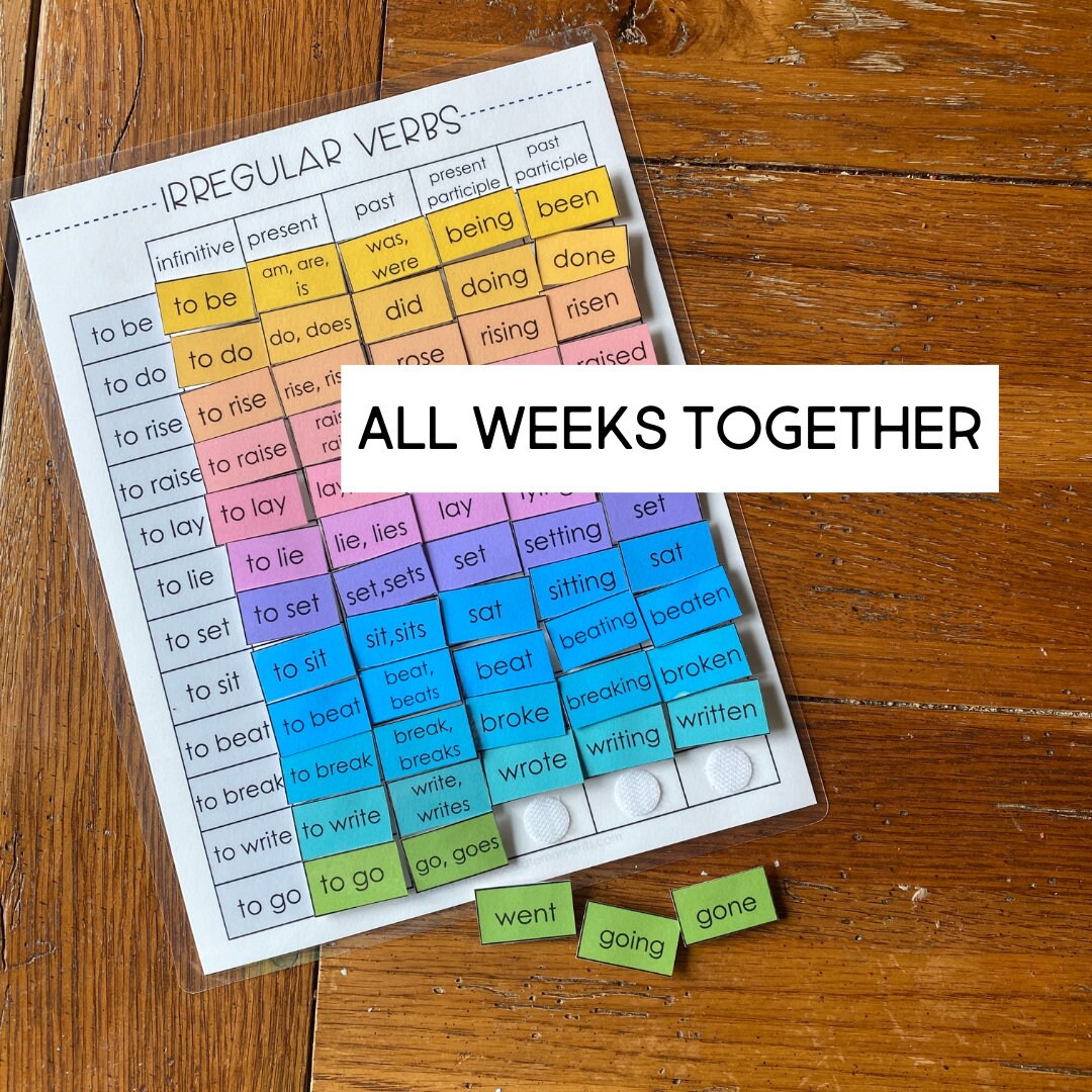 Irregular Verbs Interactive Chart for Classical Conversations Cycle 3 ...