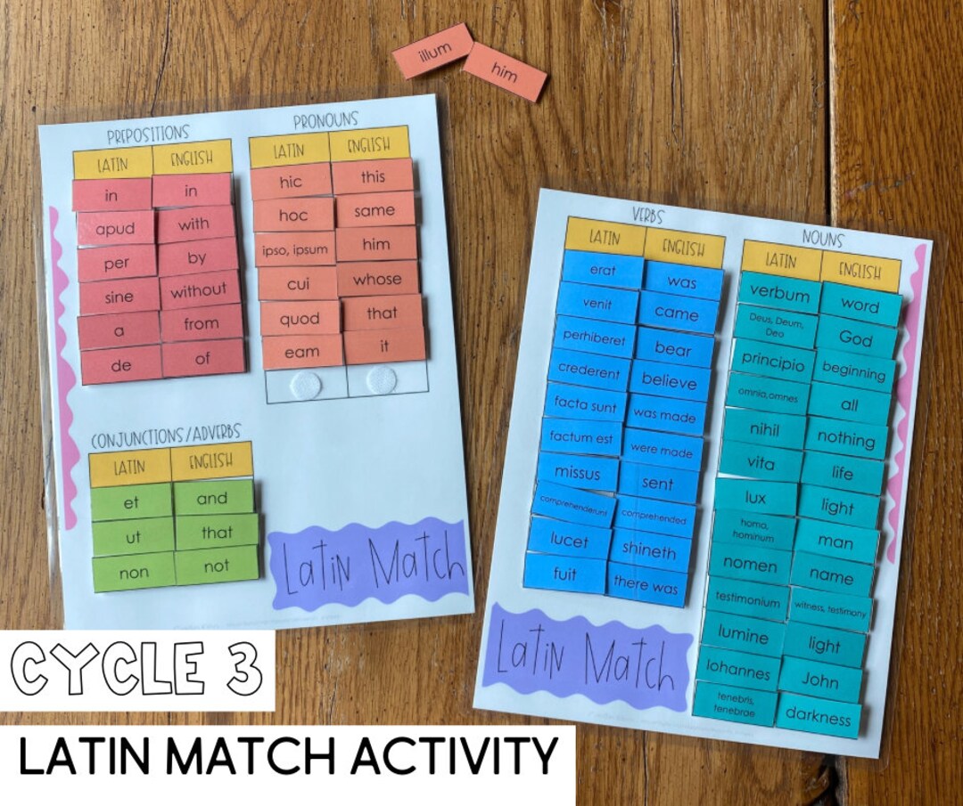 Latin Matching Interactive Chart for Classical Conversations Cycle 3 ...