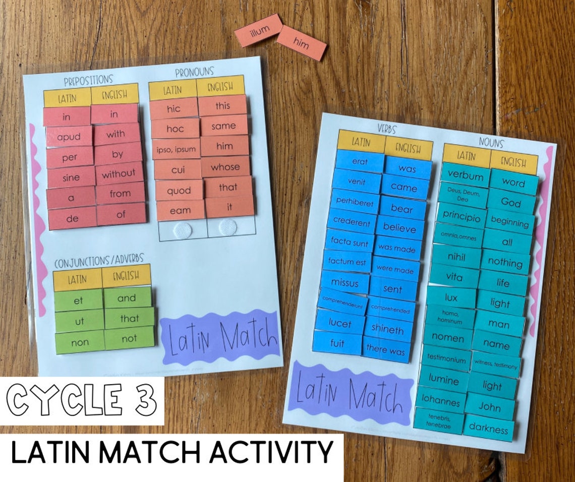 Latin Matching Interactive Chart for Classical Conversations Cycle 3 ...