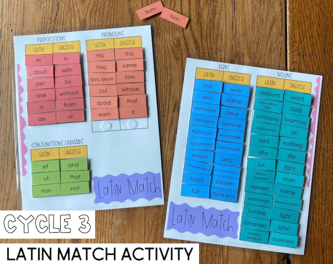 Latin Matching Interactive Chart for Classical Conversations Cycle 3 ...