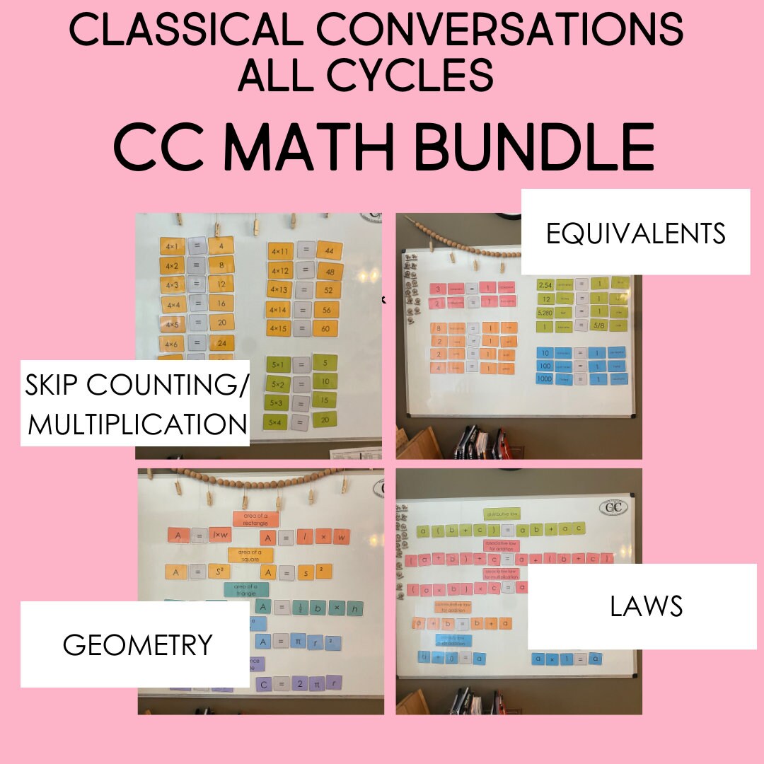 CC Math *BUNDLE* | Matching Activities for Classical Conversations (all ...