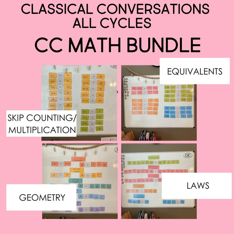 CC Math *BUNDLE* | Matching Activities for Classical Conversations (all ...