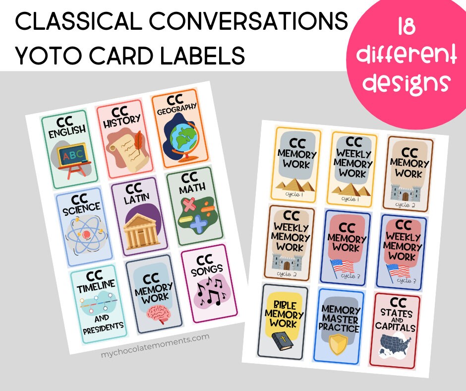 Yoto Card Labels for Classical Conversations Memory Work - Etsy