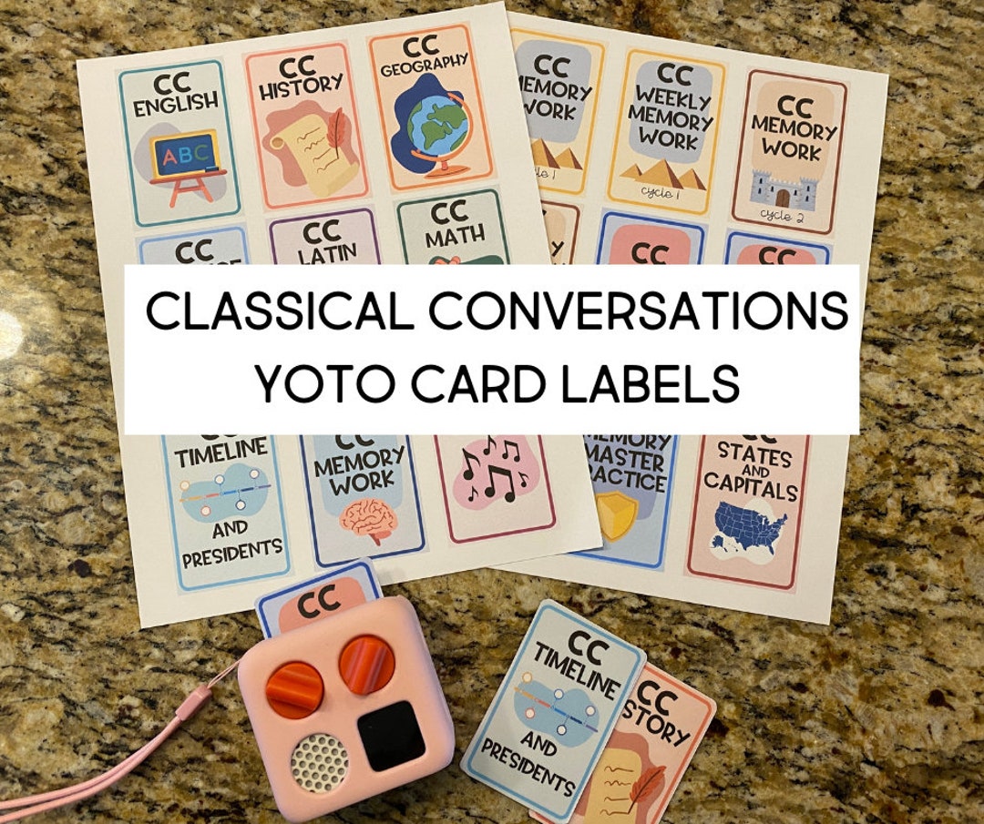 Yoto Card Labels for Classical Conversations Memory Work - Etsy