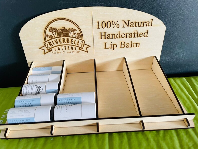 Personalised Lip Balm Display Shelf With Slope - Etsy