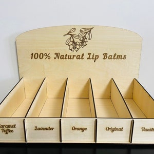 Personalised Lip Balm Display Shelf With Slope - Etsy