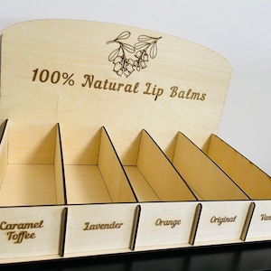 Personalised Lip Balm Display Shelf With Slope - Etsy