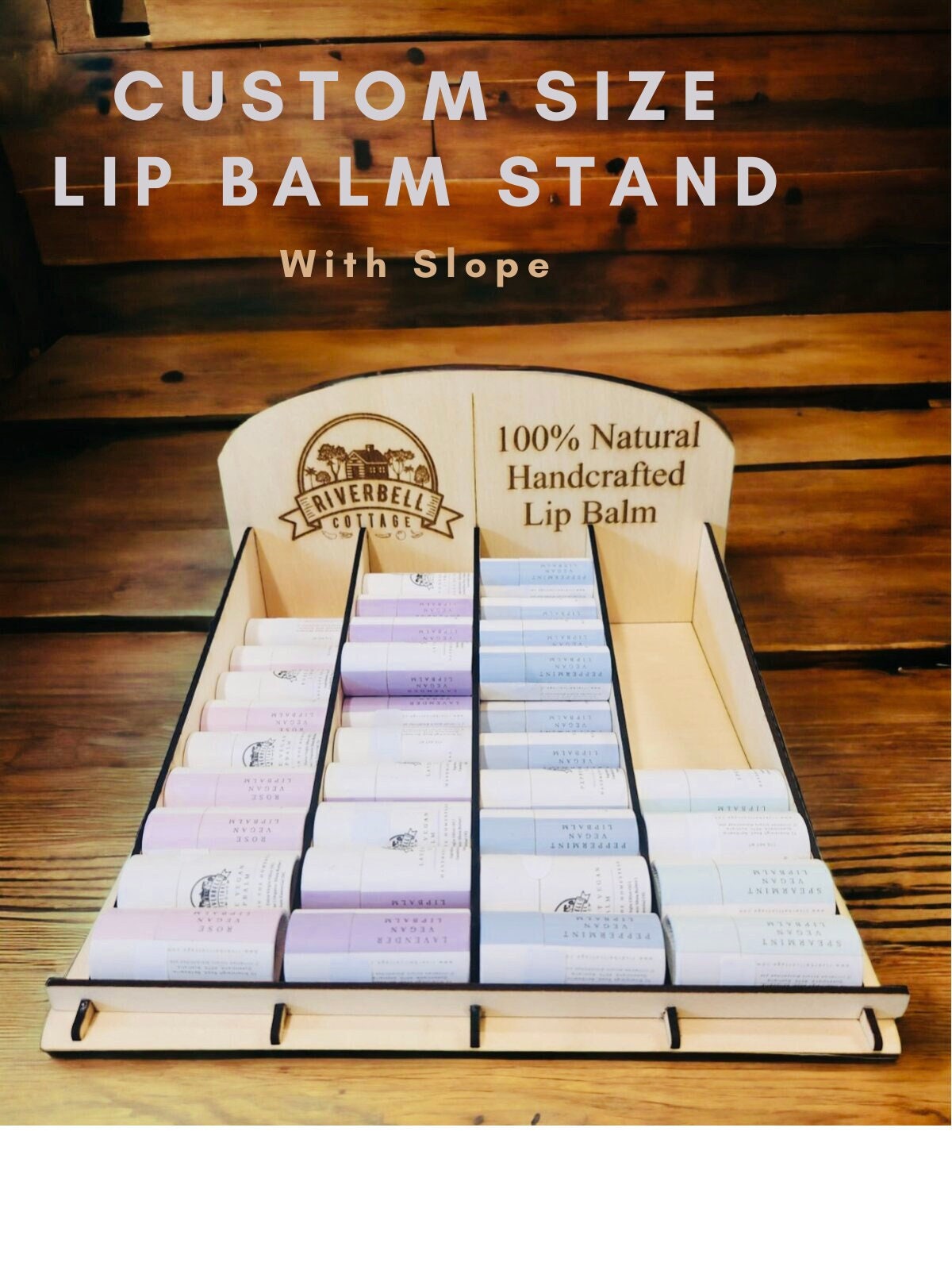 Personalised Lip Balm Display Shelf With Slope - Etsy