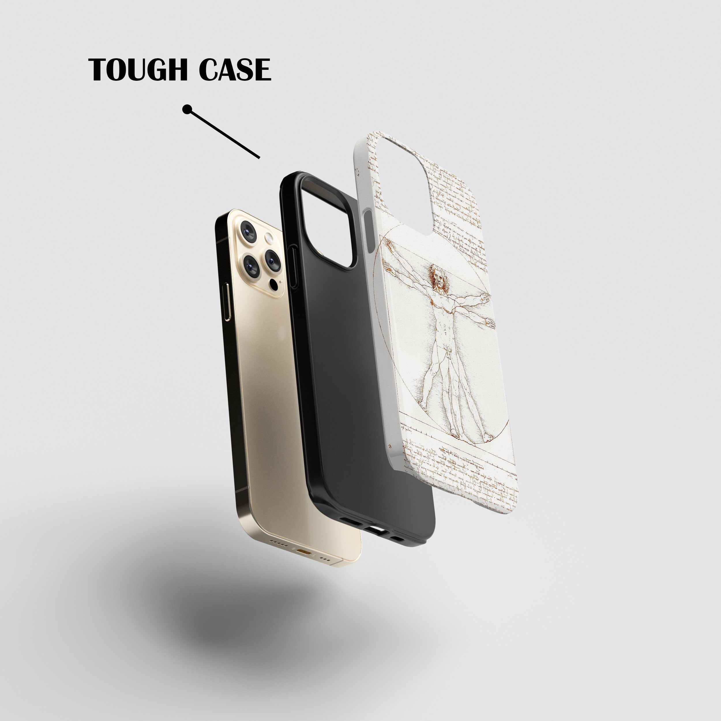 Vitruvian Man Leonardo Da Vinci Phone Case Original Hand - Etsy