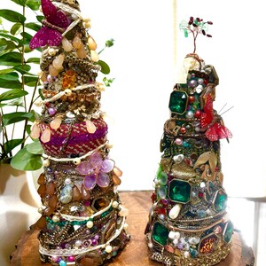 Jewelry Christmas Tree Upcycled Jewelry Used to Create One-of-a-kind ...