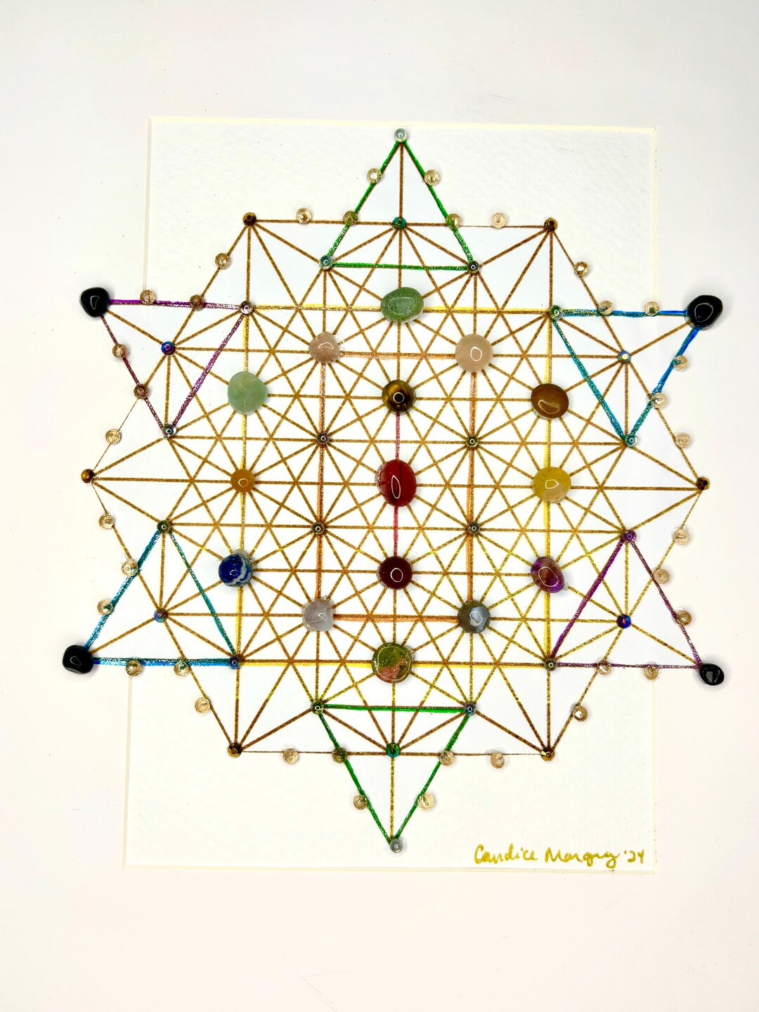 Framed Crystal Artwork, Sacred Geometry, Energy Infused 9.5x11.5 ...