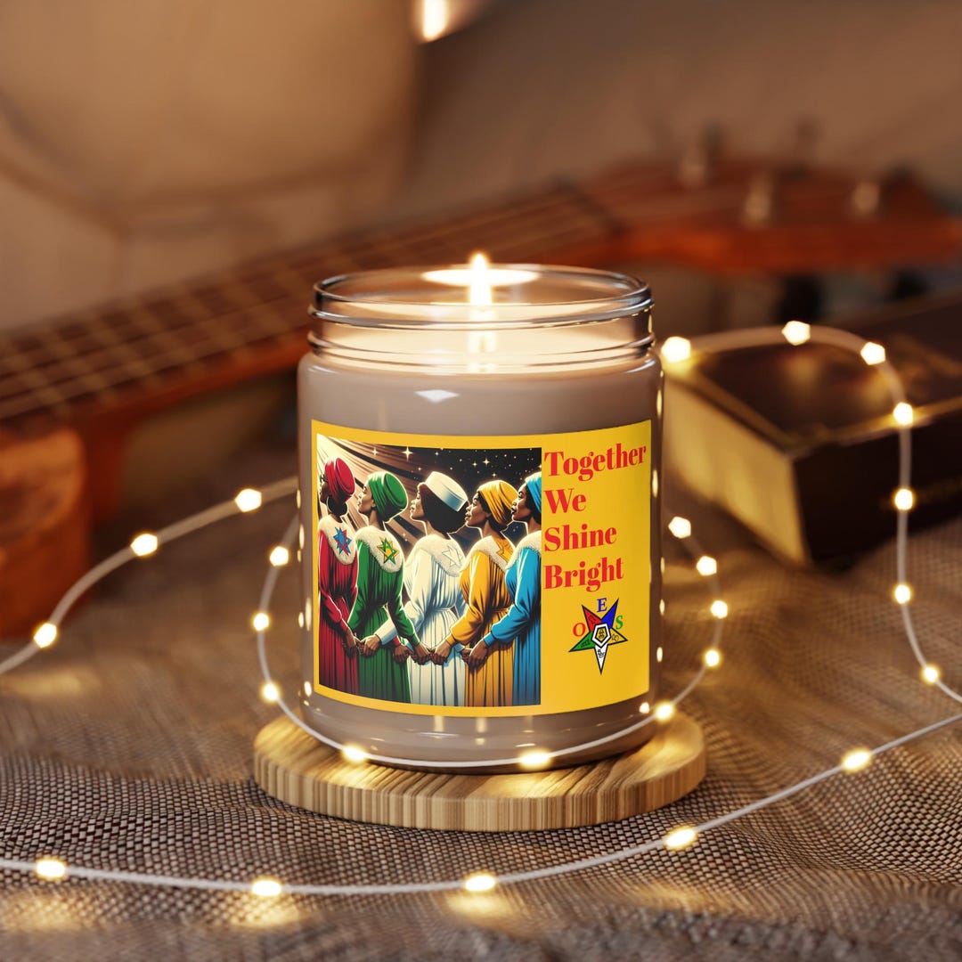 Orders of the Eastern Star Candle, 9oz Masonic OES Gift, Candlelight ...