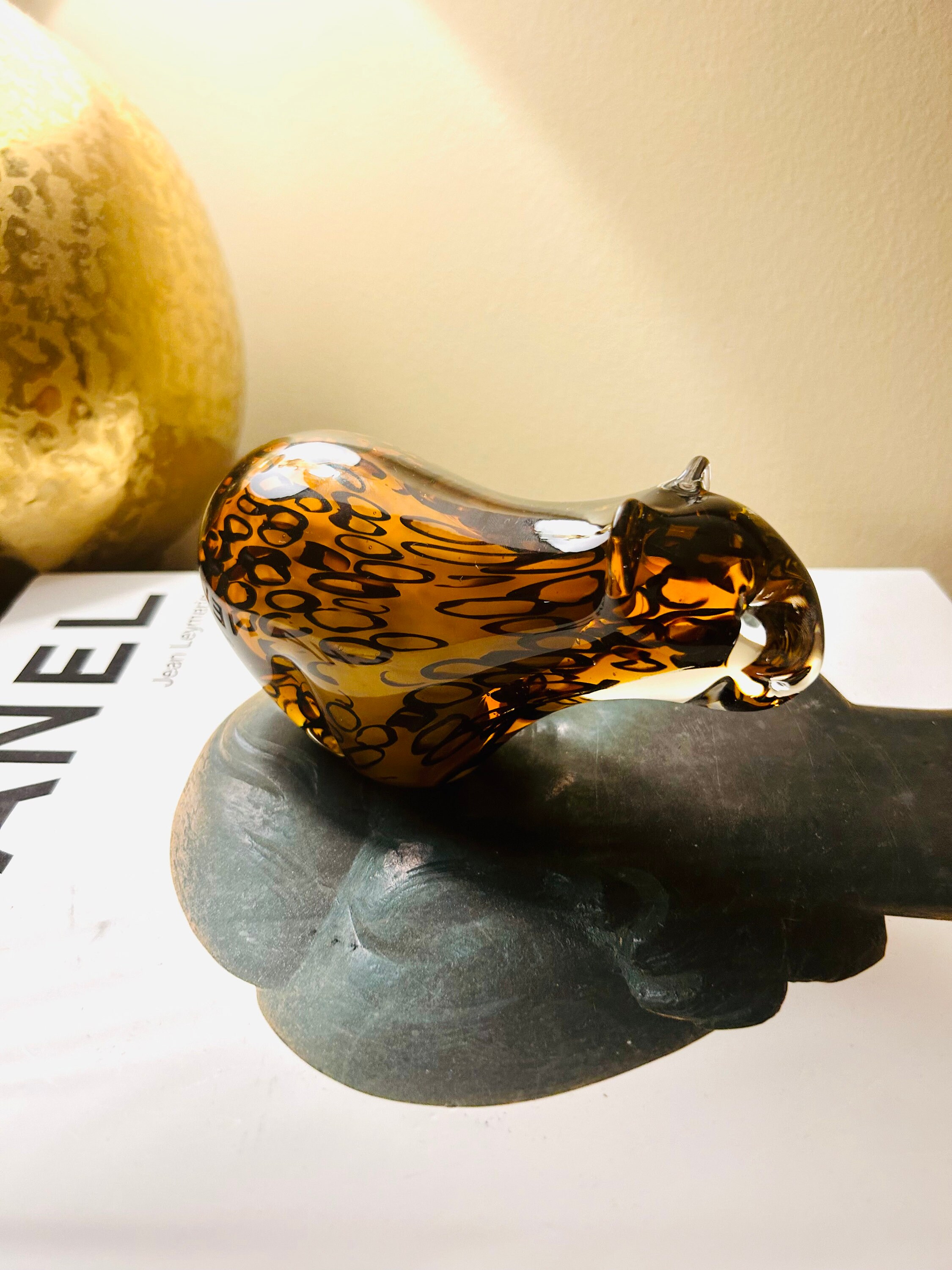 Vintage Murano Handblown Art Glass Spotted Leopard-cheetah - Etsy