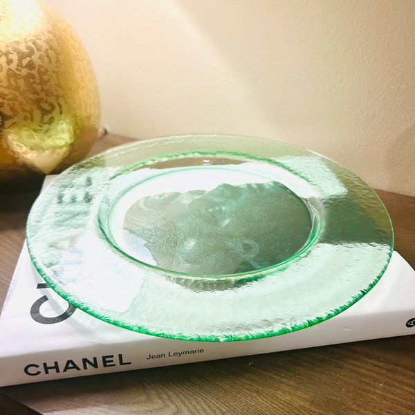 Emerald Green Glass Dinner Plate - Etsy