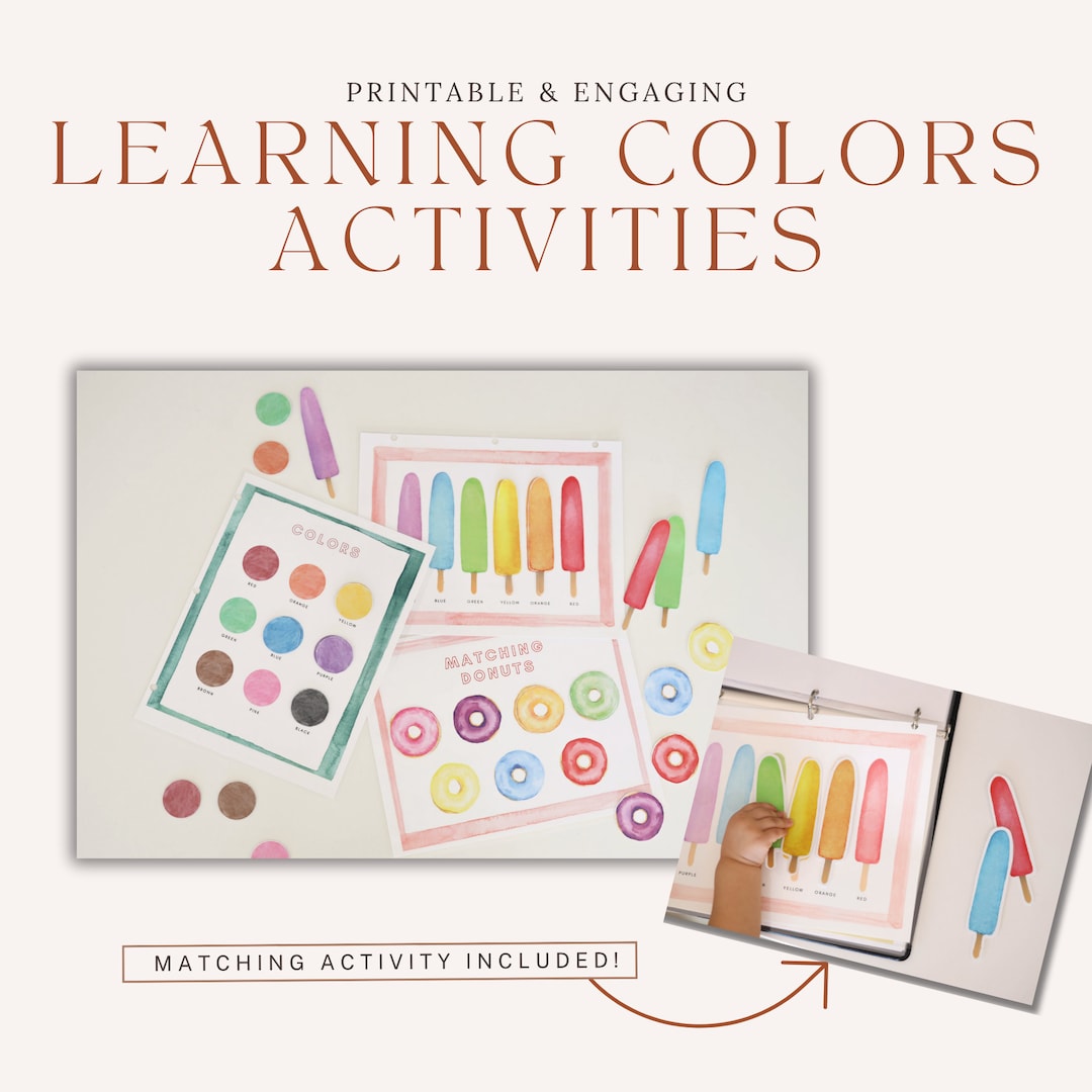 Color Matching Toddler Montessori Activity - Learning Binder - Instant ...