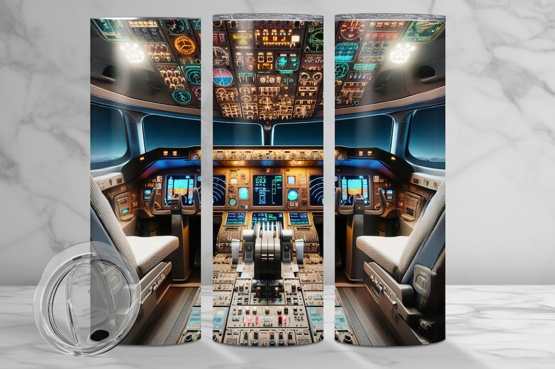 Flight Deck 747 Tumbler Wrap, Airplane Sublimation Tumbler, Aircraft ...