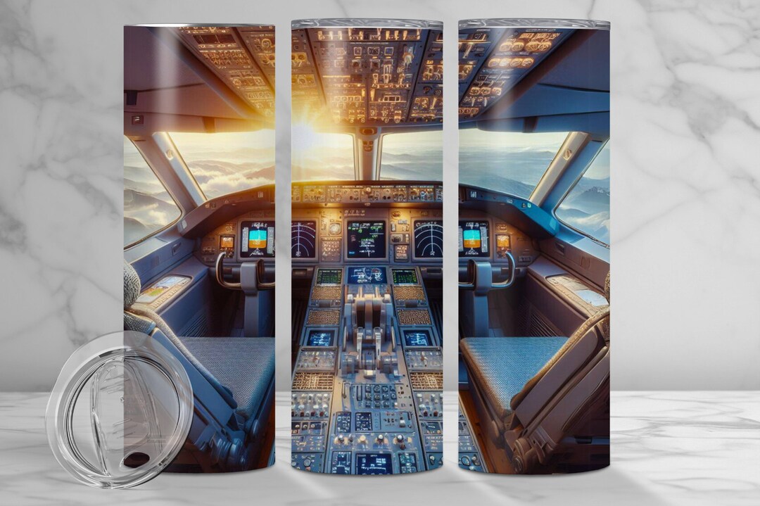 Flight Deck 747 Tumbler Wrap, Airplane Sublimation Tumbler, Aircraft ...