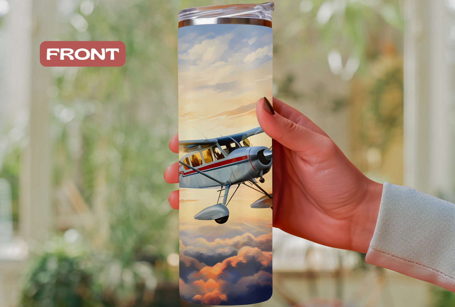 Cessna Airplane Tumbler Wrap, Sublimation Tumbler Design , Aircraft ...