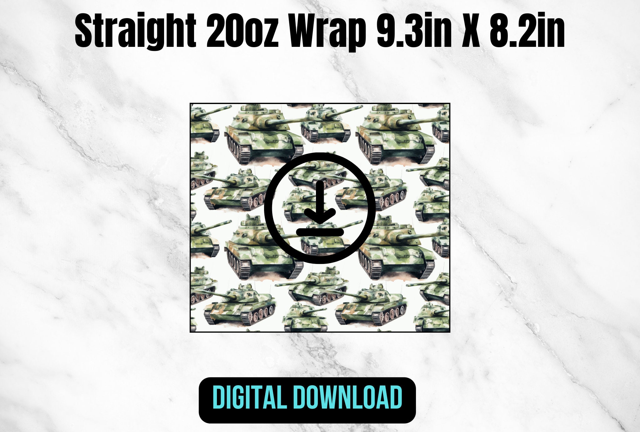 Military Tank Tumbler Wrap Golden Hour, Army Tank Sublimation Tumbler ...