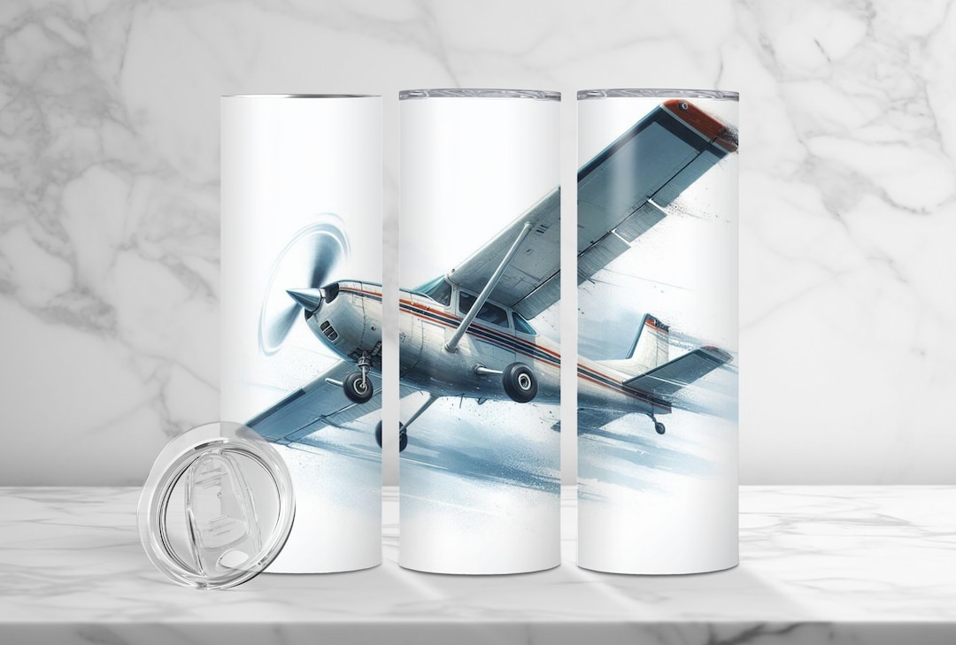 Cessna Airplane Tumbler Wrap, Sublimation Tumbler Design , Aircraft ...