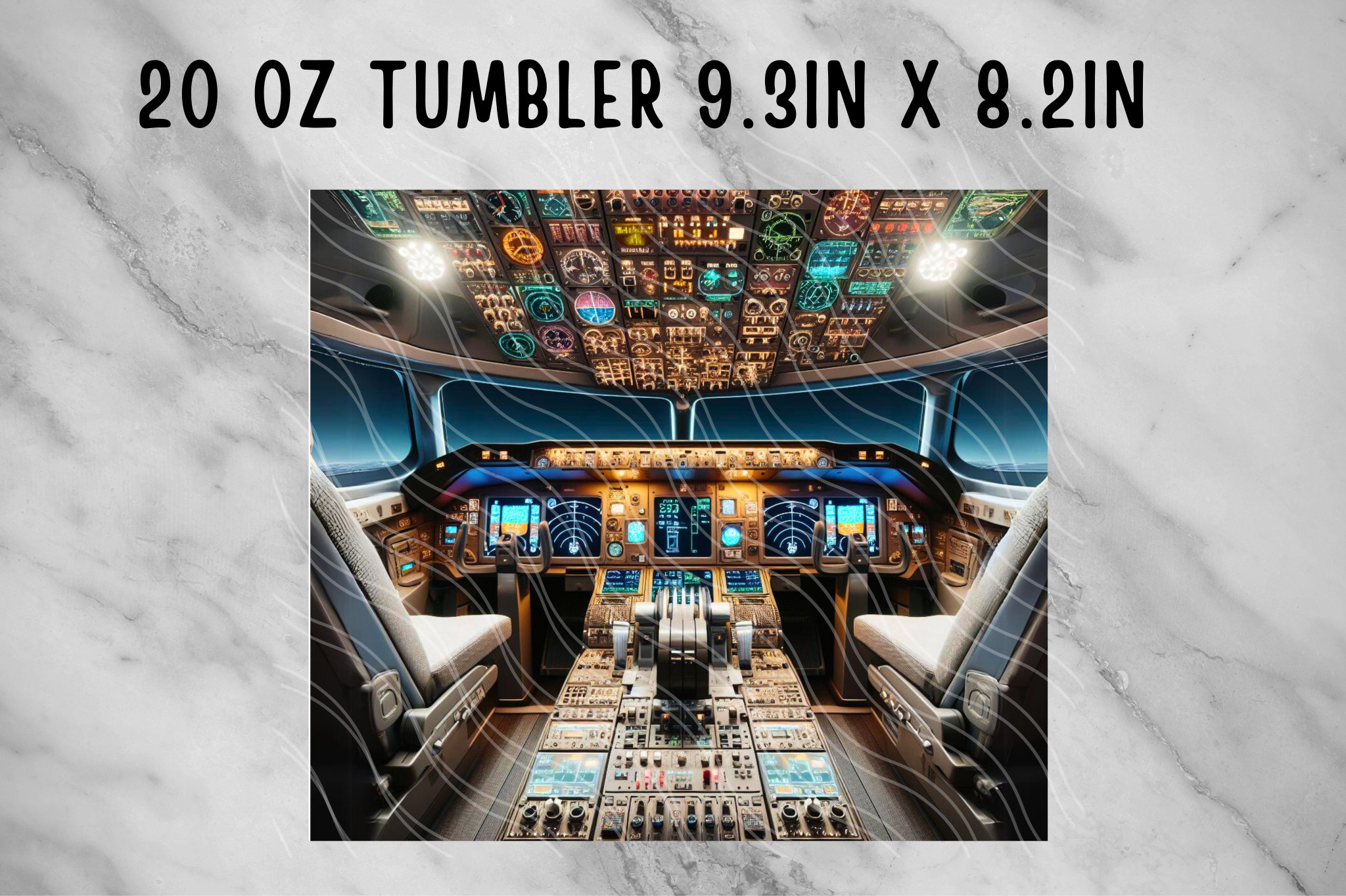 Flight Deck 747 Tumbler Wrap, Airplane Sublimation Tumbler, Aircraft ...