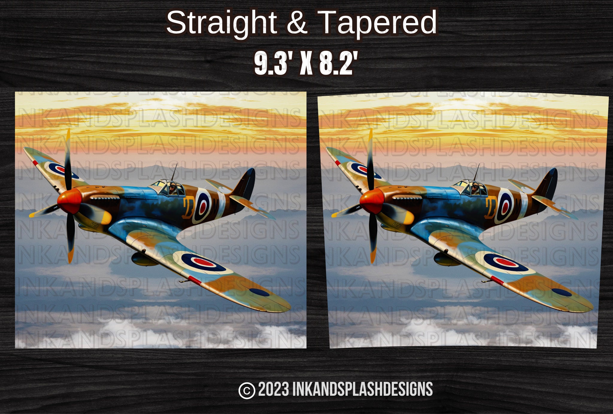 Spitfire Airplane Tumbler Wrap Sublimation Tumbler Design - Etsy